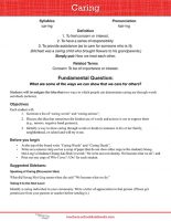 Character Lesson Plans - School Datebooks