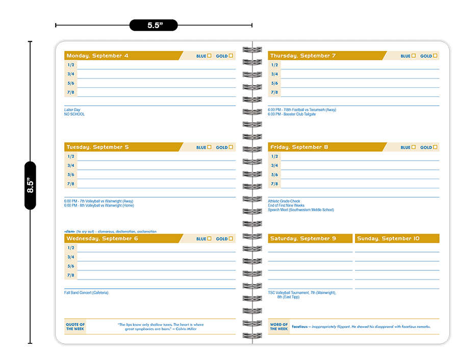Time Block 23 24 School Datebooks
