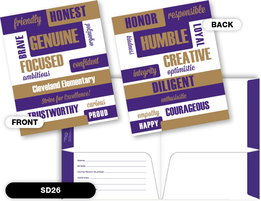 Custom Folders - School Datebooks